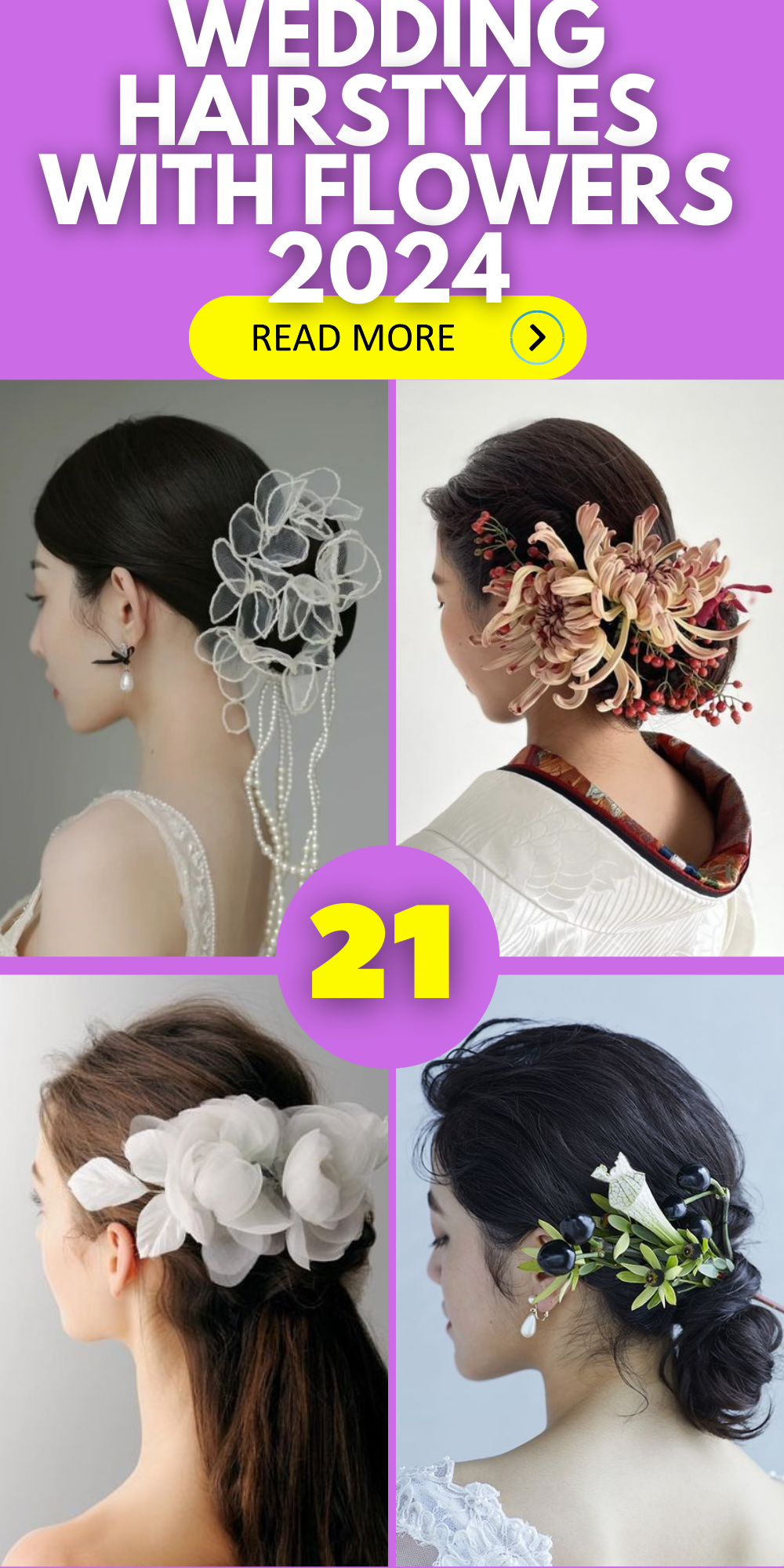 2024's Chic Floral Wedding Hairstyles: Boho to Elegant Crowns