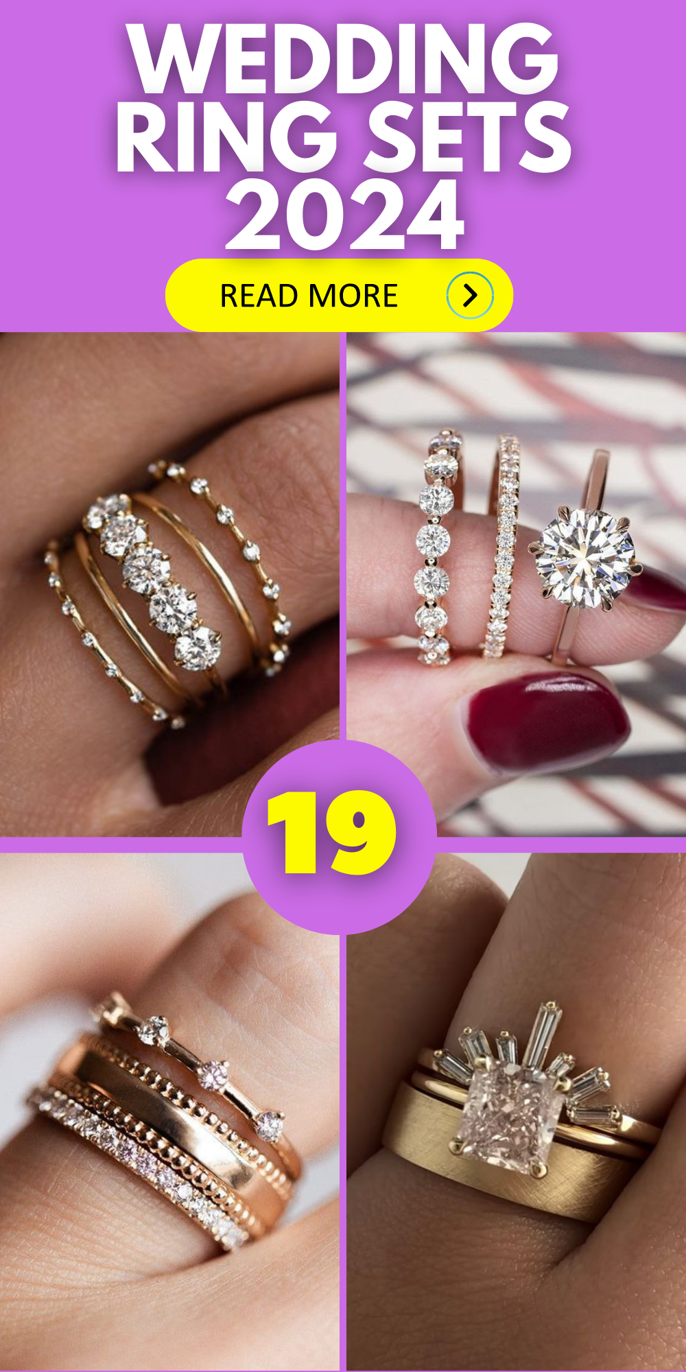 Unique 2024 Wedding Ring Sets: Gold & Silver His and Hers Styles