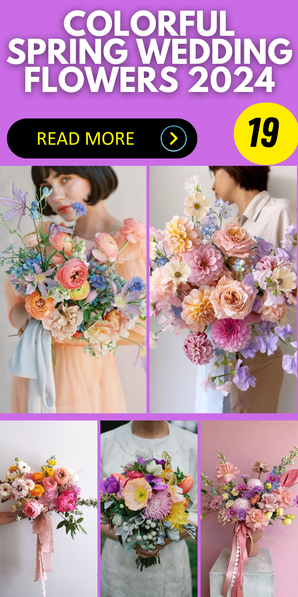 2024 Colorful Spring Wedding Flowers: Blue, Bouquets, Invitations, and ...