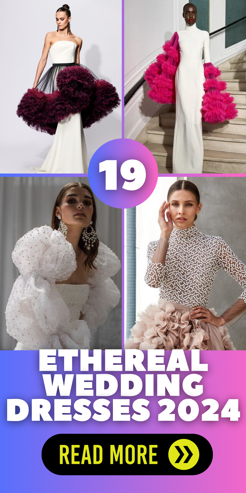 Ethereal Wedding Dresses 2024: Modern Vintage Elegance