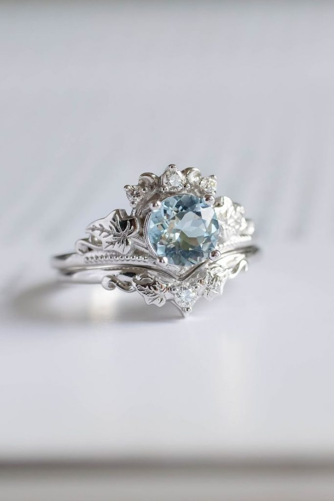 Gold and Silver Wedding Ring Set - Radiant Mixed Metals for Couples