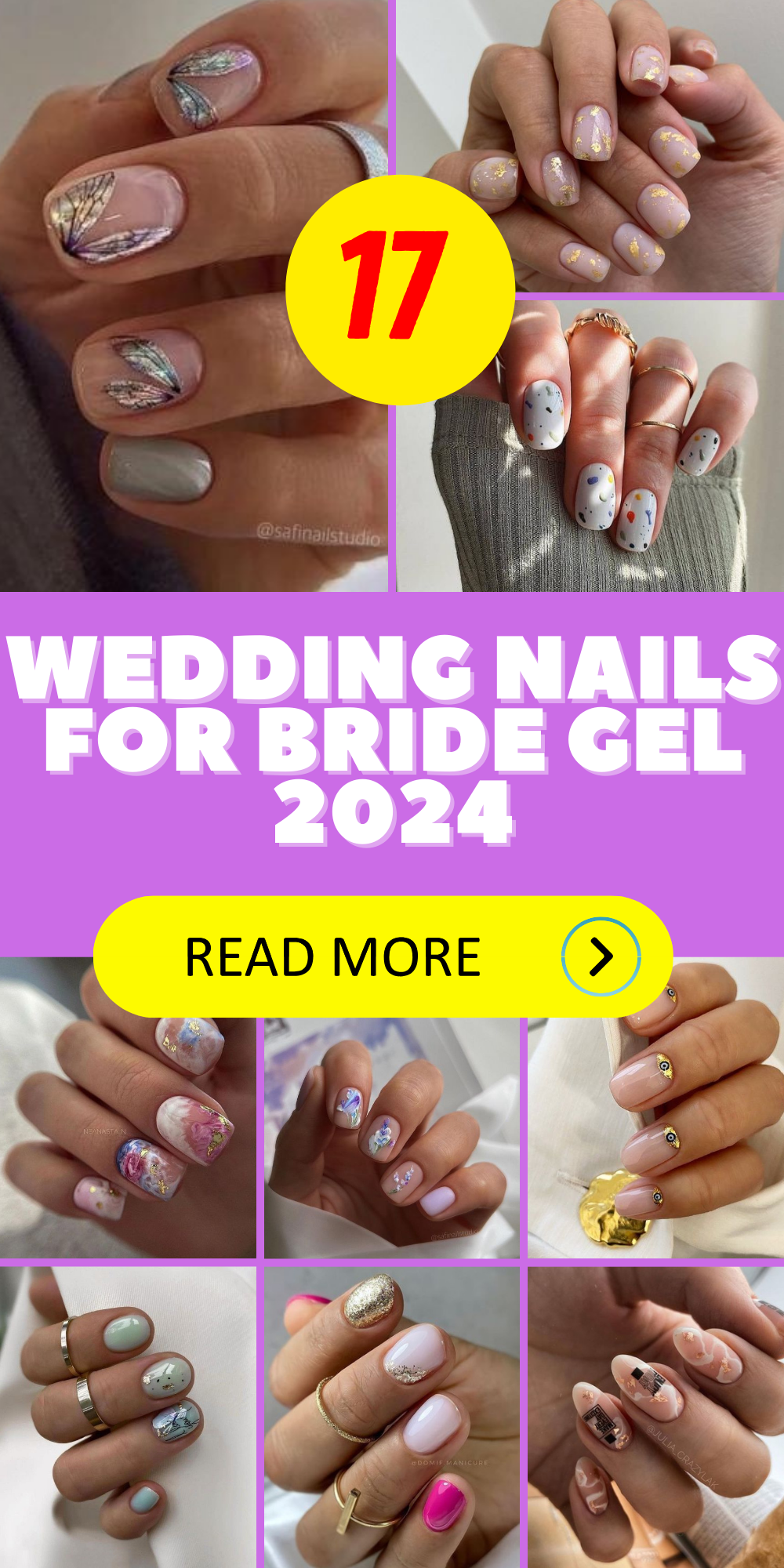 2024 Gel Wedding Nails for Bride: Simple, Classy, and Elegant Designs