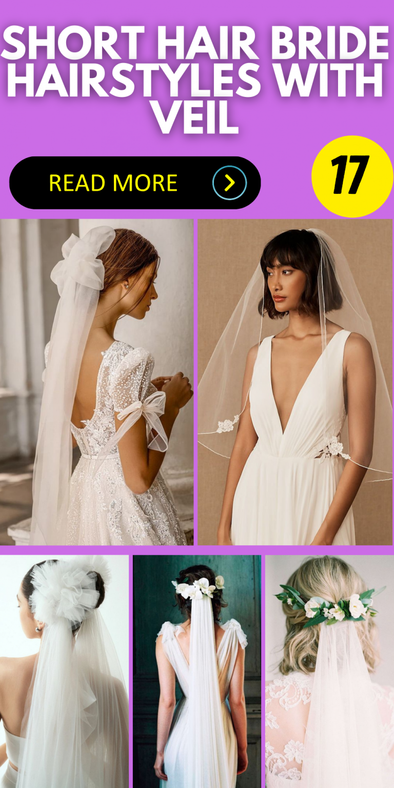 Short Hair Bride Hairstyles with Veil - Stylish Ideas for Fine and ...