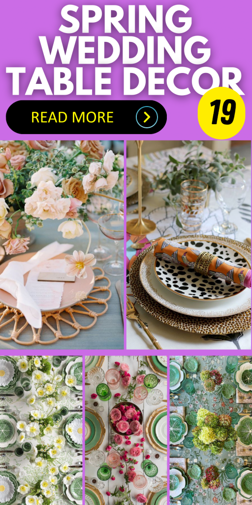Spring Wedding Table Decor Ideas: Rustic, Boho, Minimalist, and More