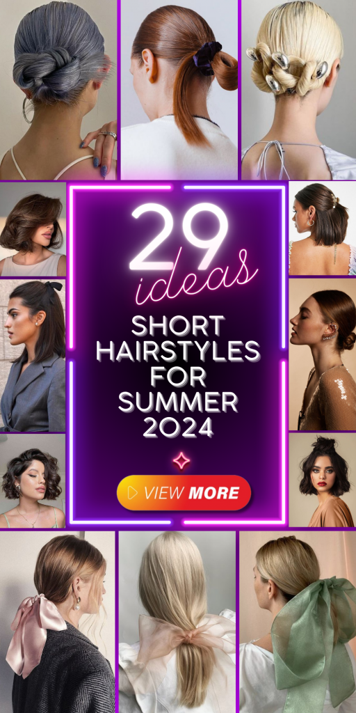 Cute Short Hairstyles for Summer 2024: Easy Women's Hair Ideas