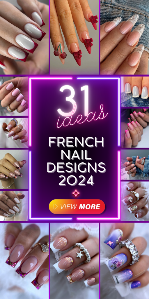 2024 French Nail Designs: Elegant, Fun & Trendy Ideas for Short, Long ...