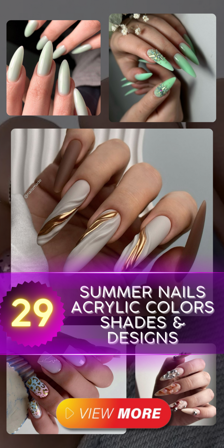 Summer Nails: Acrylic Colors, Shades, & Designs for Fun and Unique ...
