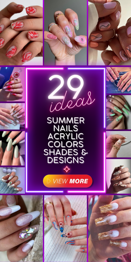 Vibrant Summer Nails: Acrylic Colors & Designs for Neon Fun