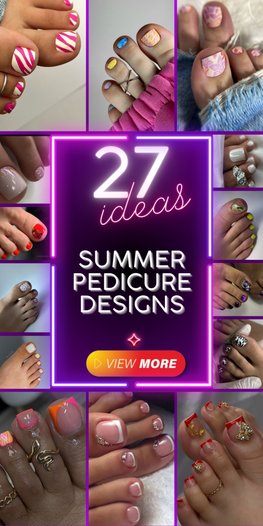 27 Summer Pedicure Designs: Bright Colors, Bling, and Beach Nails
