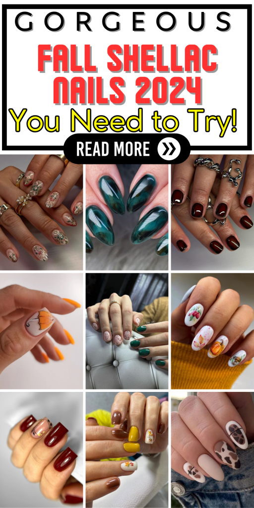 Fall Shellac Nails 2024: 25 Trendy Designs & Colors for Short, Long ...