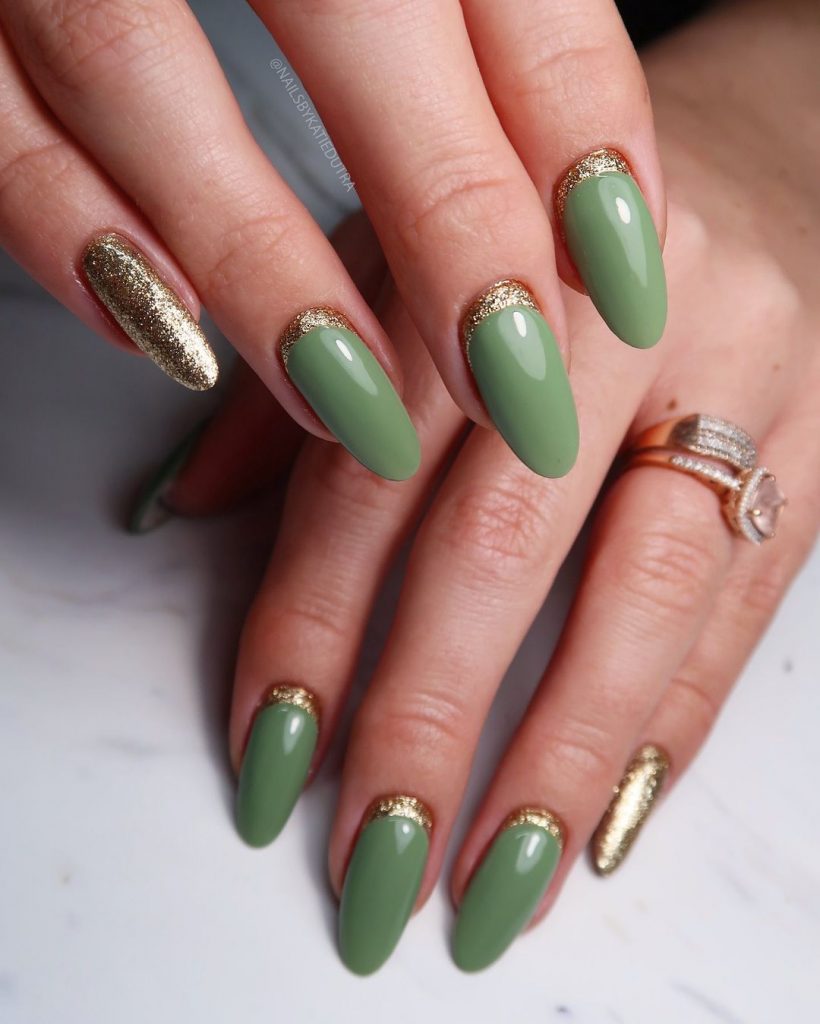 25 Olive Green Fall Nails 2024 Ideas: Matte, Chrome, and Aesthetic ...