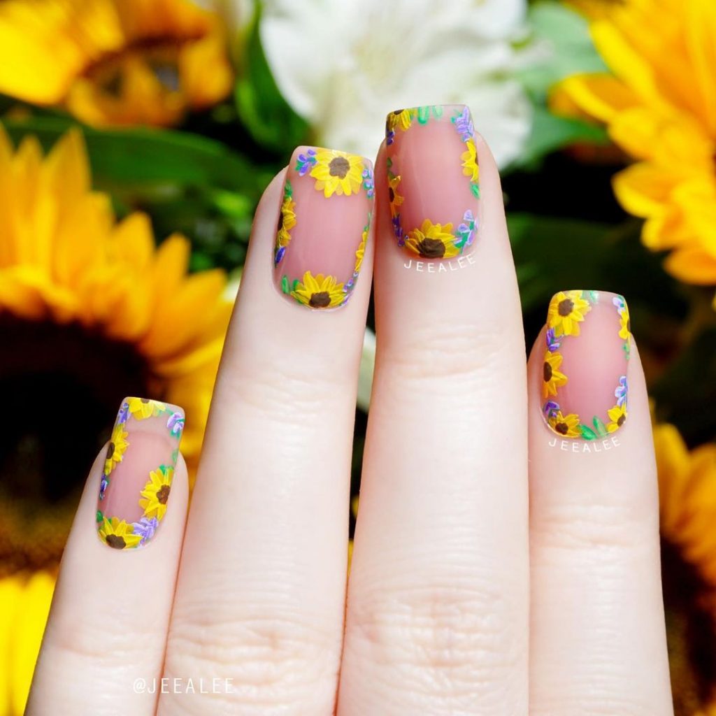 25 Fall Sunflower Nail Ideas for 2024 - Fall Update 2025