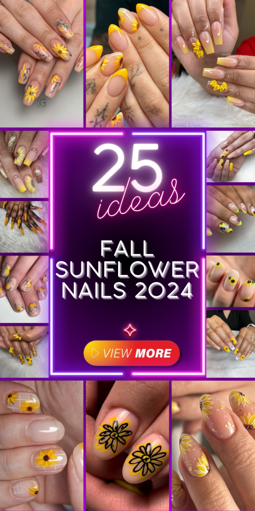 25 Fall Sunflower Nail Ideas for 2024 - Fall Update 2025