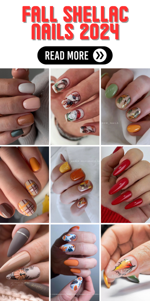 Fall Shellac Nails 2024: 25 Trendy Designs & Colors for Short, Long ...