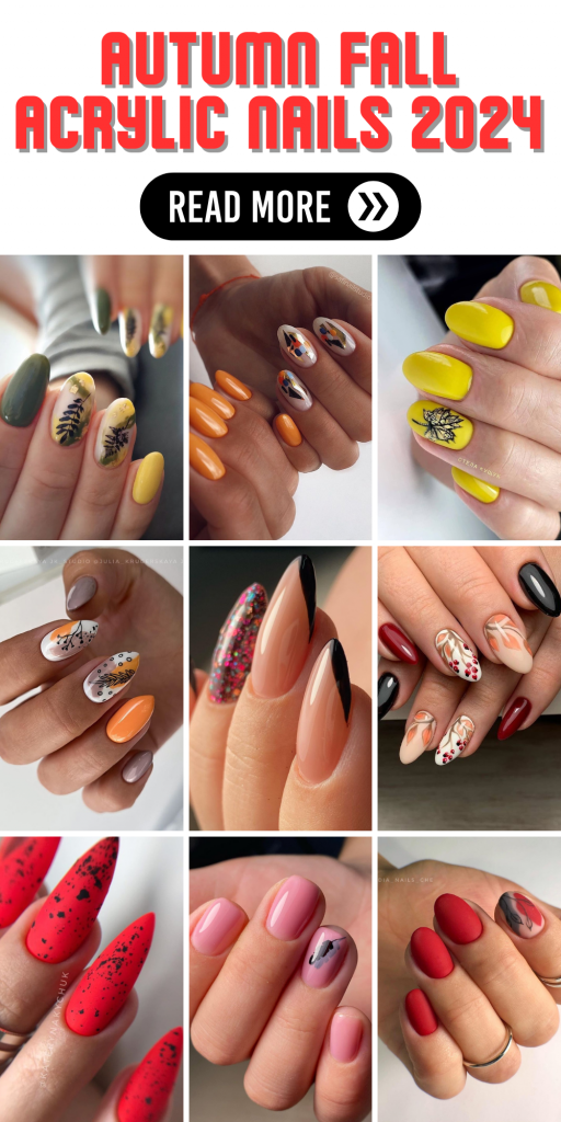 27 Autumn Fall Acrylic Nail Ideas 2024: Classy, Themed, and Fun Designs ...