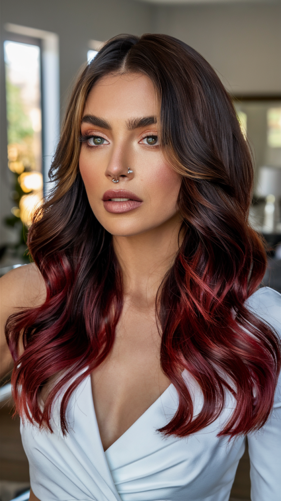 Cherry Cola Hair Color 2025: Short Haircuts, Balayage Highlights, and ...