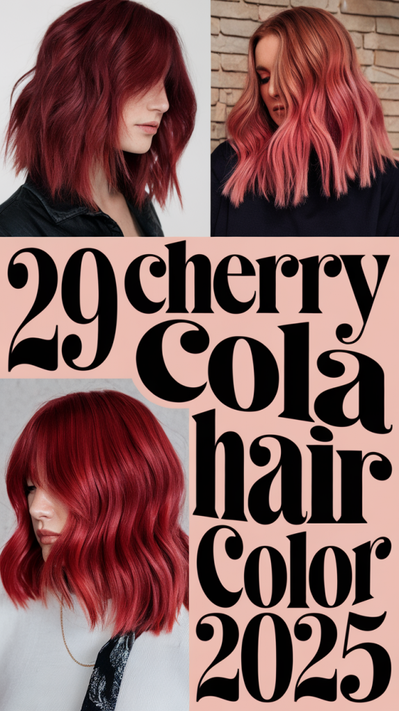 Cherry Cola Hair Color 2025: Short Haircuts, Balayage Highlights, and ...