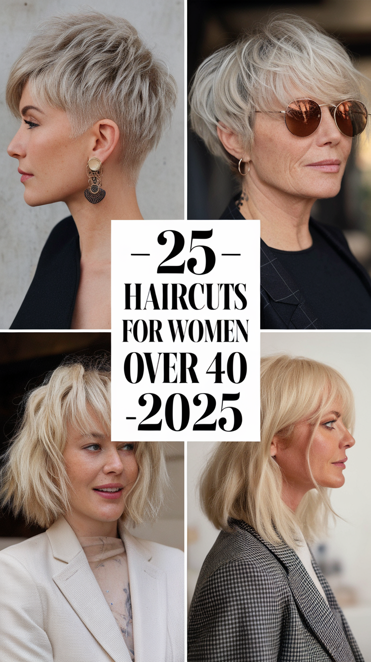 Best Haircuts for Women Over 40 in 2025: Stylish Short, Medium, Long ...