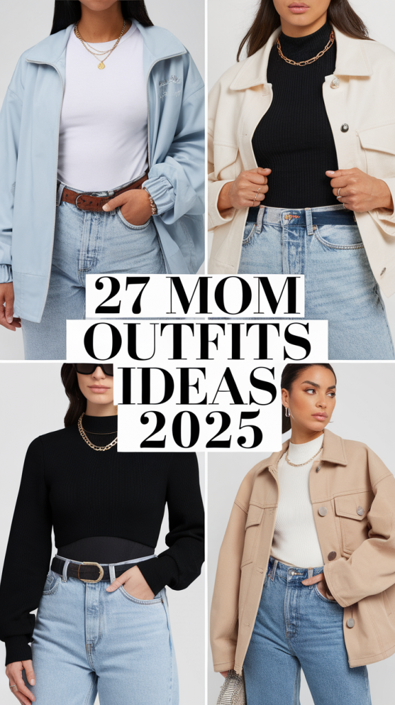 27 Mom Outfits Ideas for 2025: Casual Chic, Sports Looks, and Stylish ...