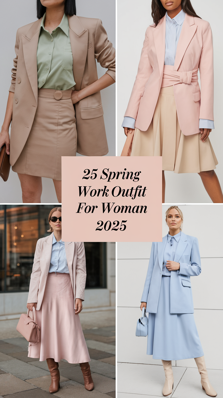 Spring Work Outfits for Women 2025 - Office Chic, Business Casual, and ...