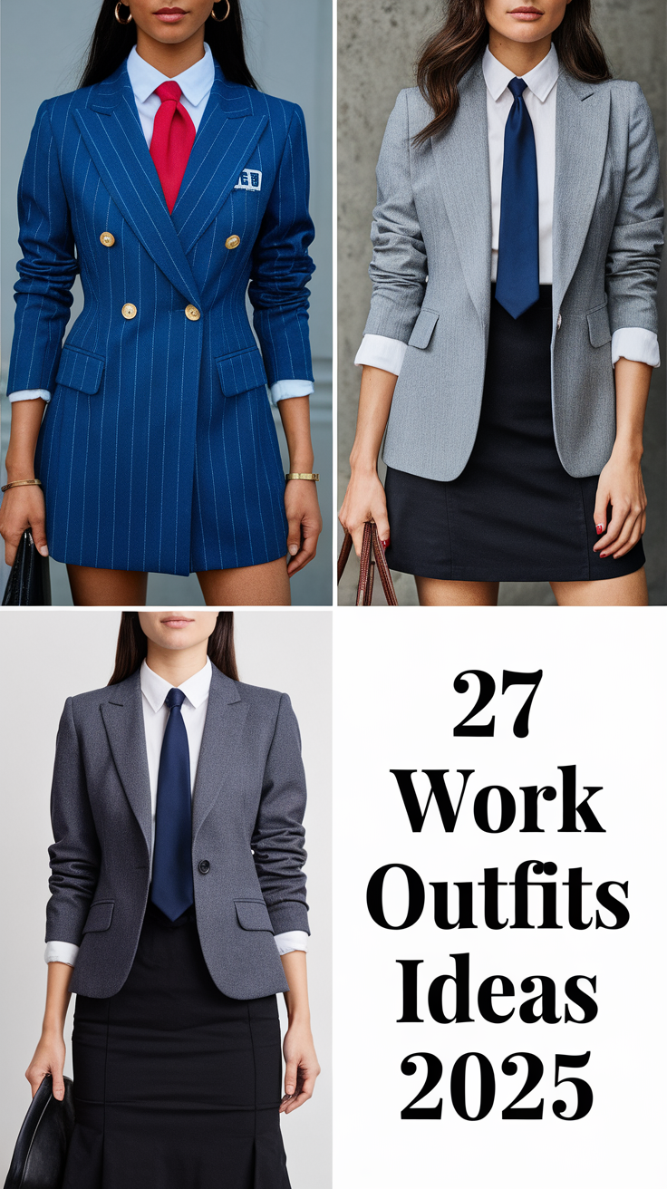 27 Work Outfits Ideas 2025: Stylish Women Office Wear for Every Season and Day of the Week