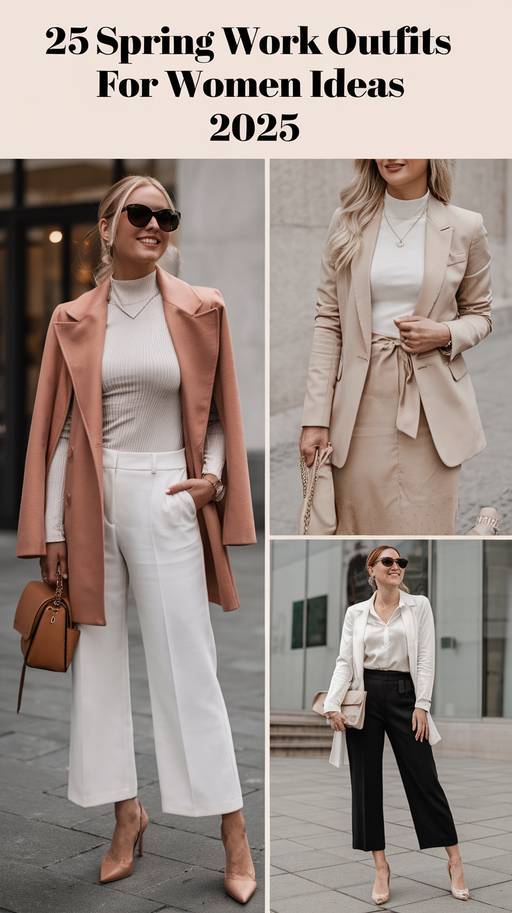 Spring Work Outfits for Women 2025 - Office Chic, Business Casual, and ...