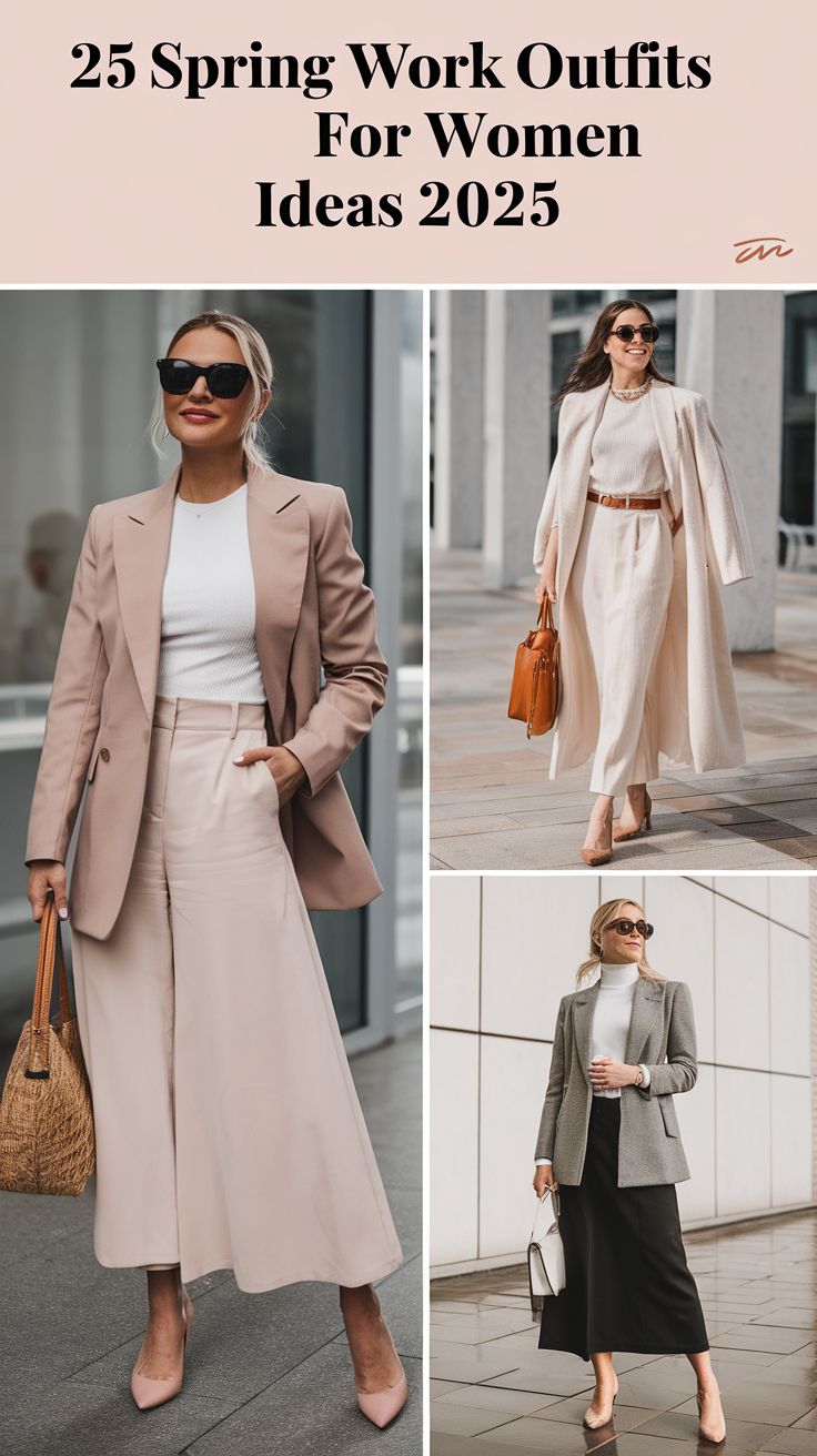 Spring Work Outfits for Women 2025 - Office Chic, Business Casual, and ...