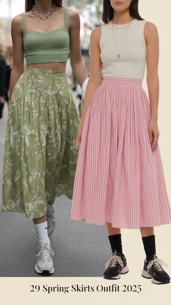 Spring Skirts Outfit 2025 - Cute Casual Ideas for Women: Short, Long ...