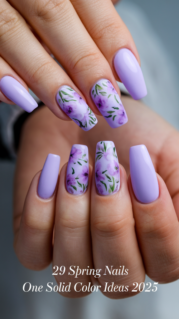 29 Spring Nails One Solid Color Ideas 2025 – Simple Short Acrylic ...