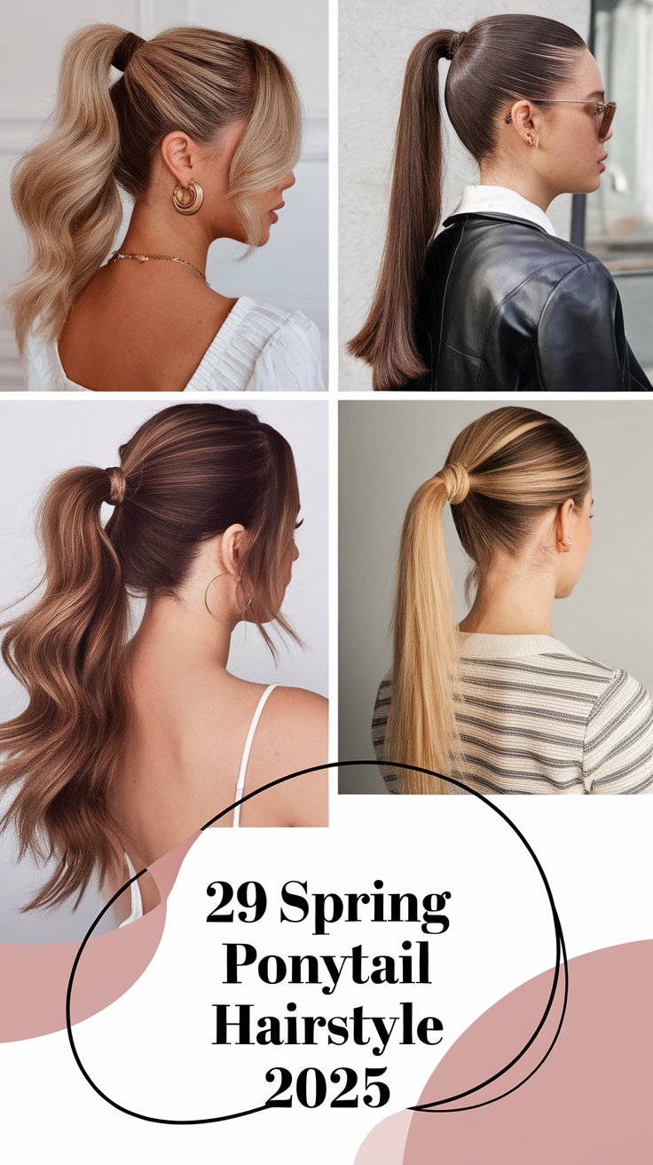 29 Best Spring Ponytail Hairstyles 2025 – Easy, Braided, Sleek, Messy, Low, Long, Wavy, and ...