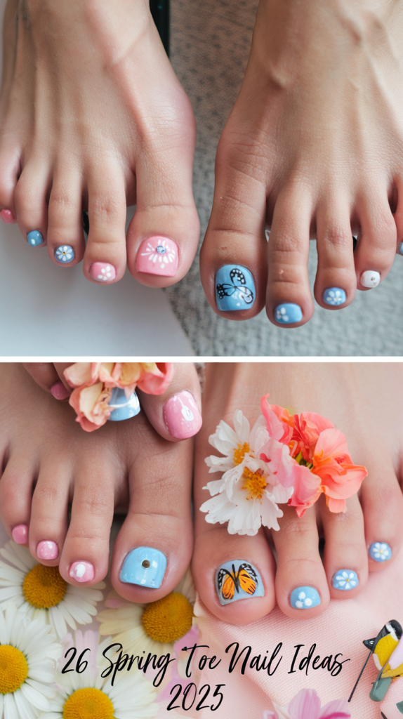 26 Spring Toe Nail Ideas 2025 – Trendy Polish Colors, Designs, and ...
