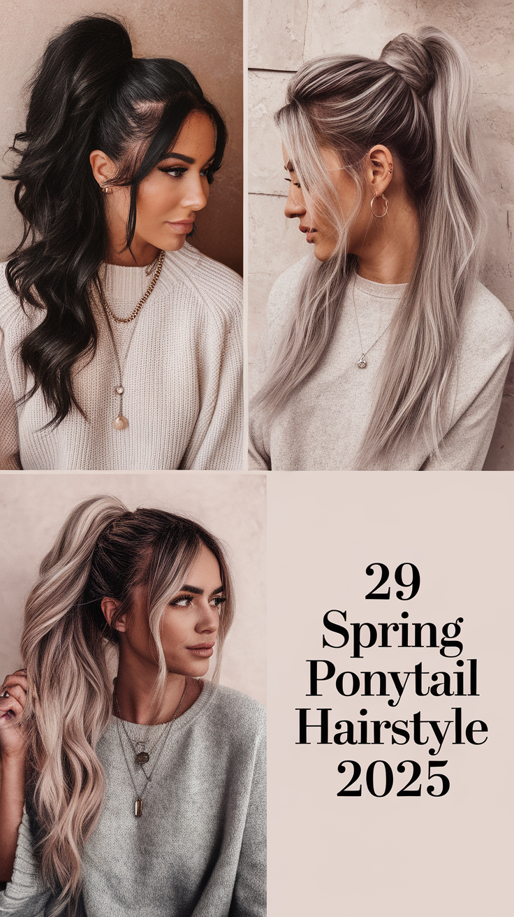 29 Best Spring Ponytail Hairstyles 2025 – Easy, Braided, Sleek, Messy, Low, Long, Wavy, and ...