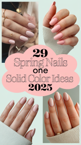 29 Spring Nails One Solid Color Ideas 2025 – Simple Short Acrylic ...