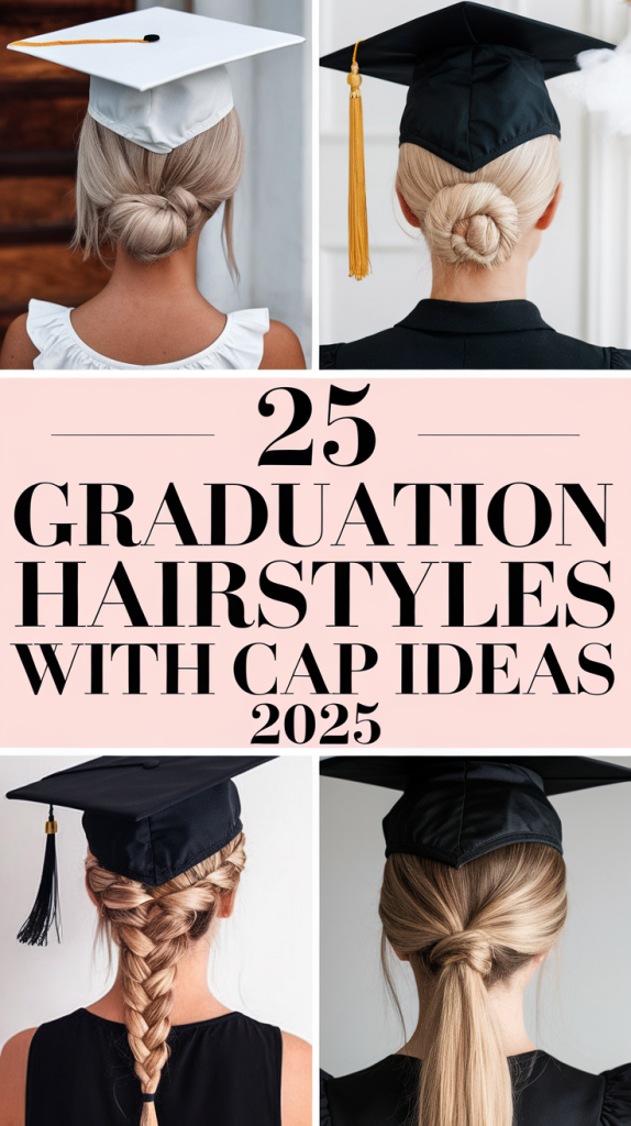 Best 25 Graduation Hairstyles with Cap Ideas 2025 – Short, Long, Braids ...