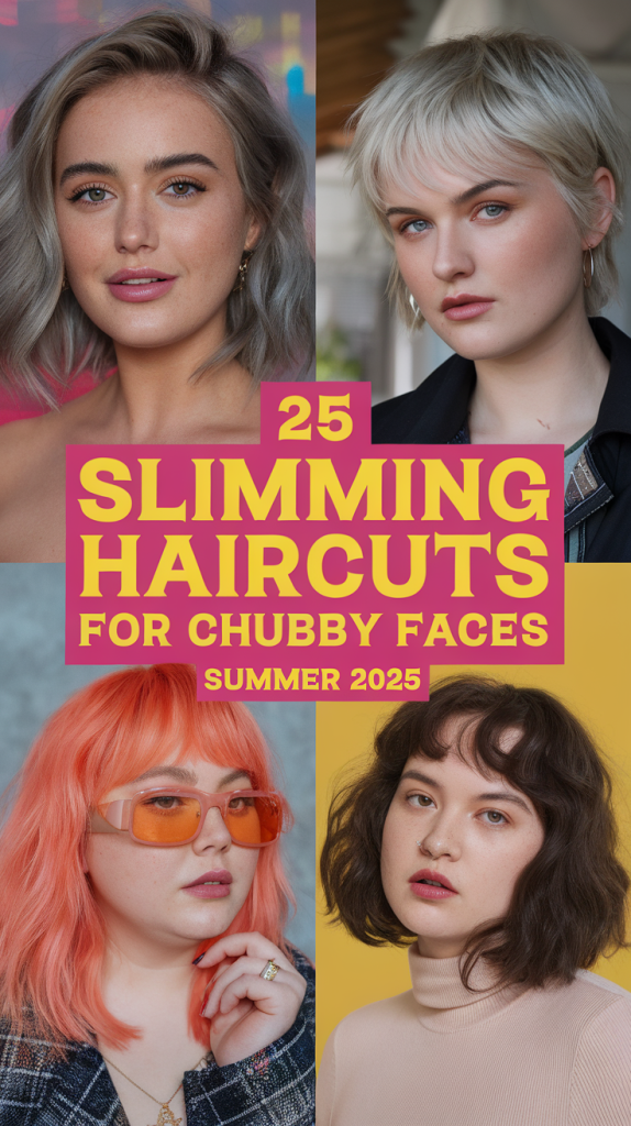 Best Slimming Haircuts for Chubby Faces Summer 2025: Short, Medium ...