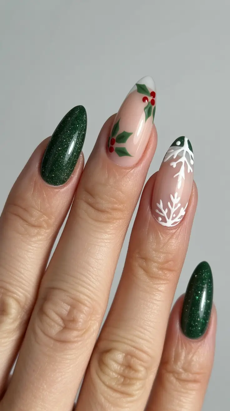 Holiday Nails Inspiration 2026 - Simple Winter Christmas Nail Designs