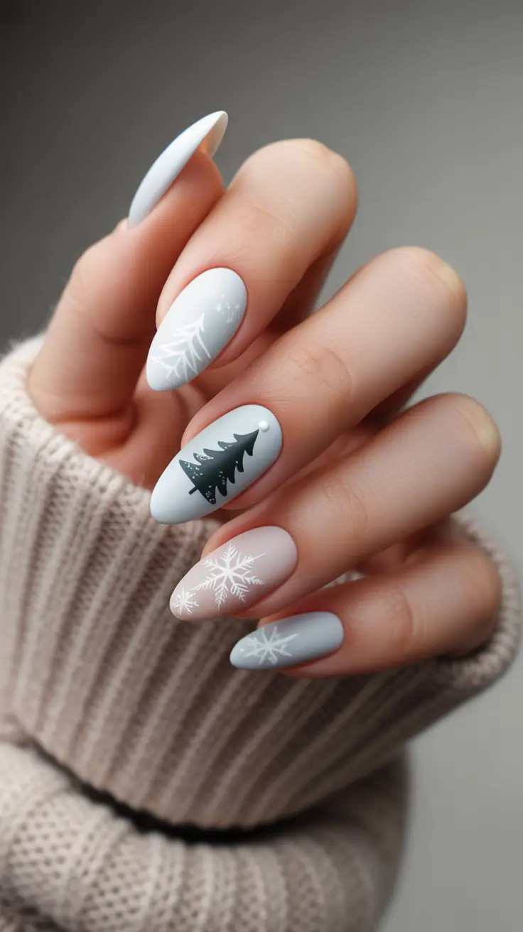 Holiday Nails Inspiration 2026 - Simple Winter Christmas Nail Designs