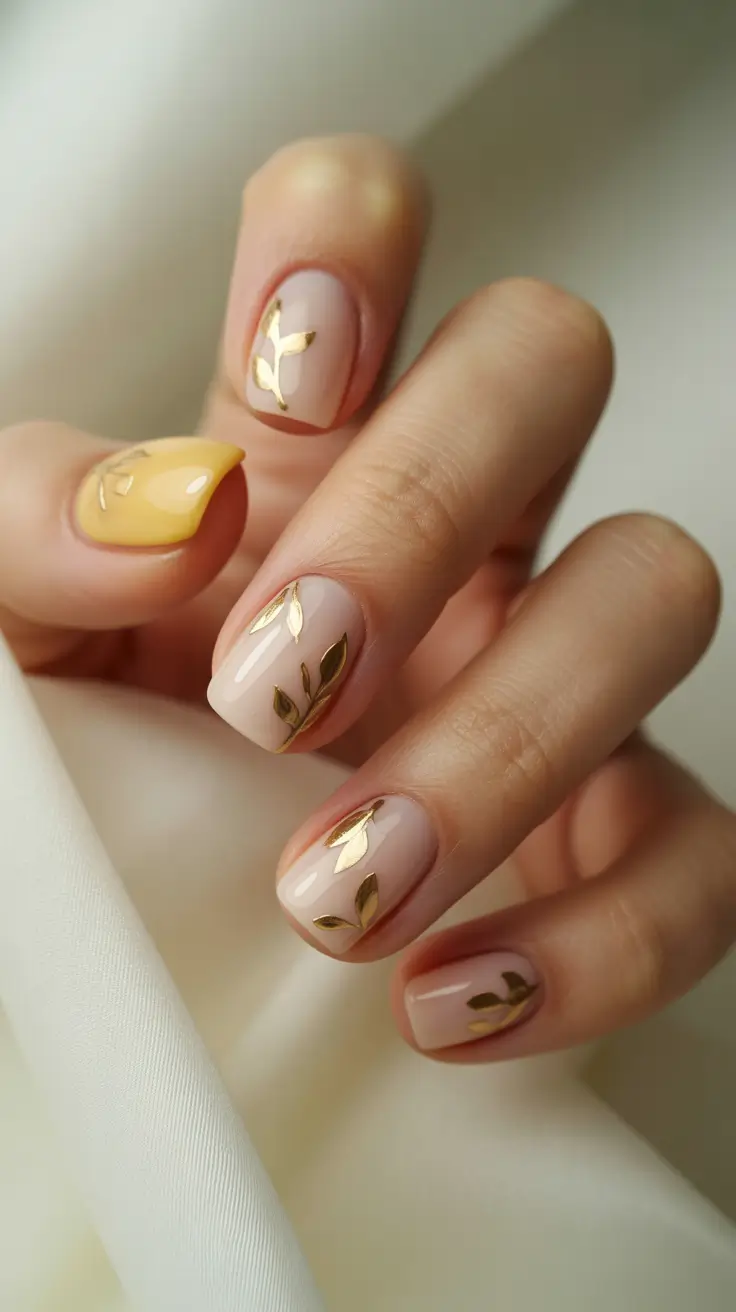 Neutral Nails Aesthetic 2026 - Classy Short Designs and Gold Accents