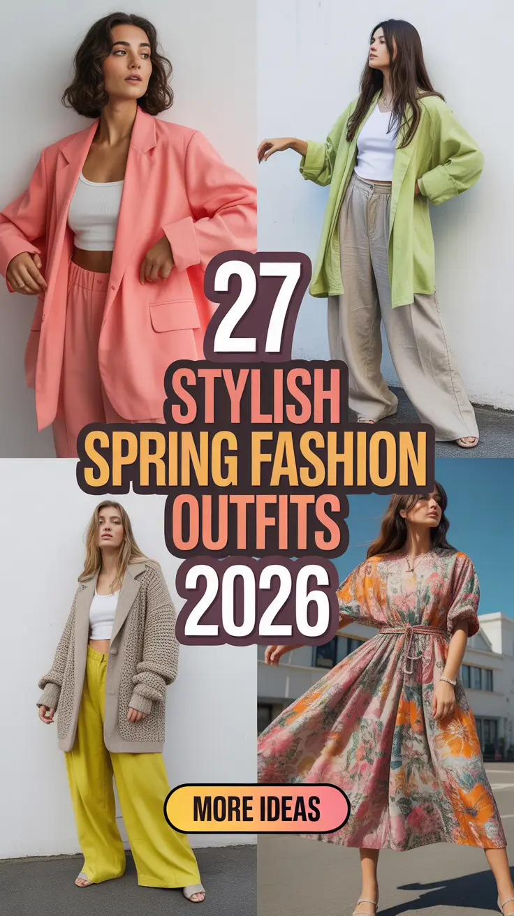 Stylish Spring Fashion Outfits 2026 - Casual Street Style, Work Looks ...