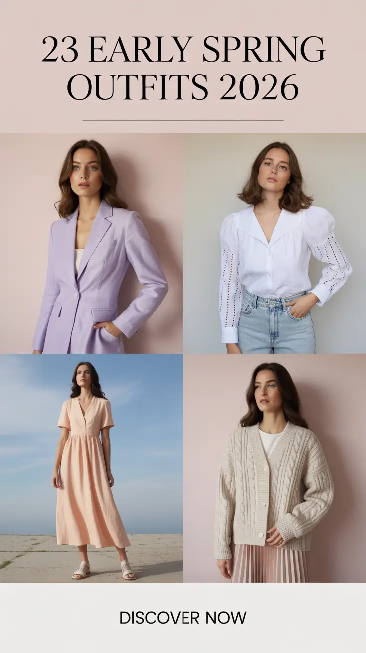 Early Spring Outfits 2026 Casual Ideas for Work and Cold Late Winter