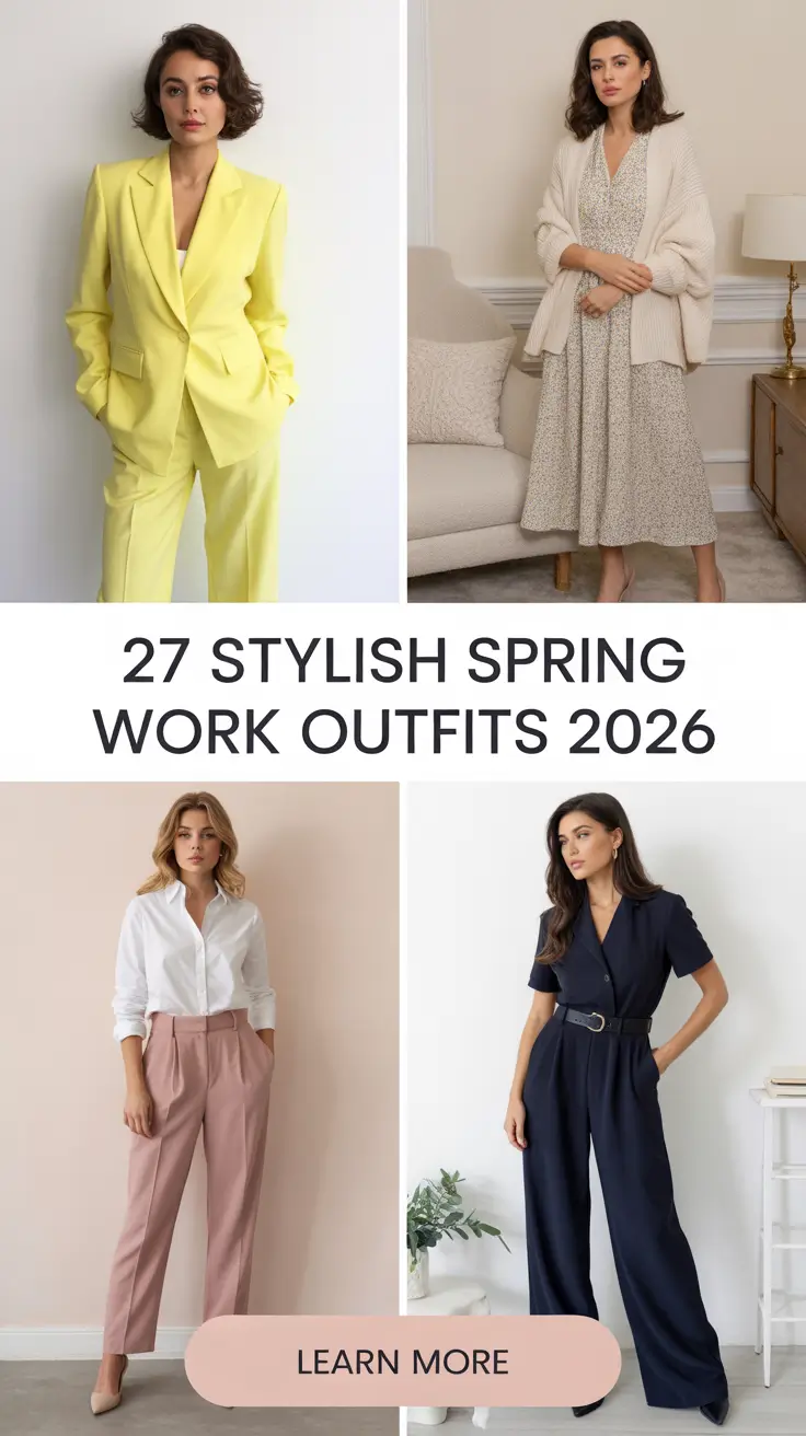 Stylish Spring Work Outfits 2026 – Office Chic and Business Casual Ideas