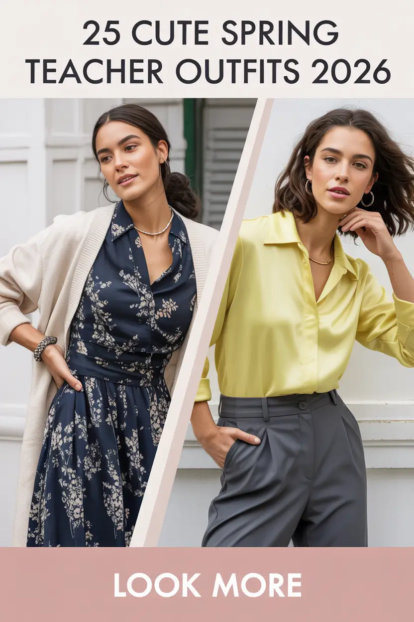 Cute Spring Teacher Outfits 2026 - Casual, Comfy, Aesthetic Outfit Ideas