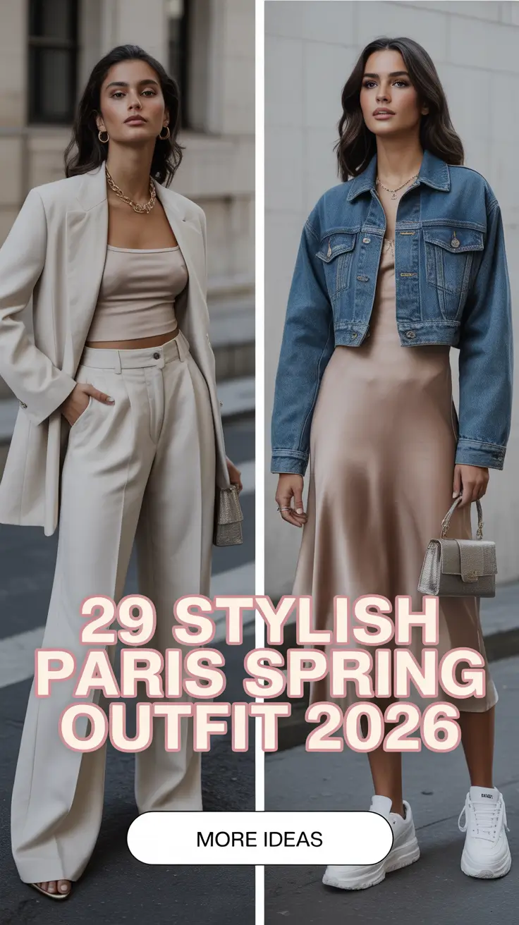 Stylish Paris Spring Outfit 2026 - Paris Spring Outfit Ideas 2026 and ...