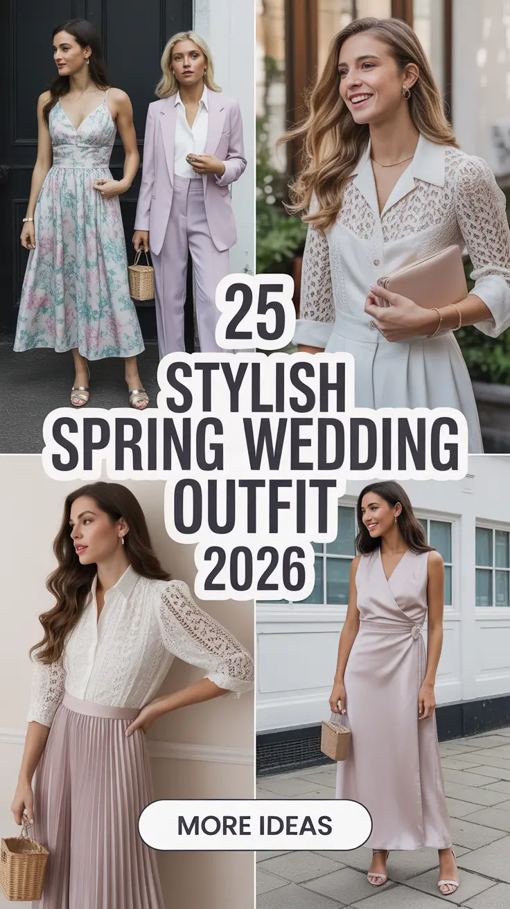 Stylish Spring Wedding Outfit 2026 - Guest Ideas From Formal to Casual