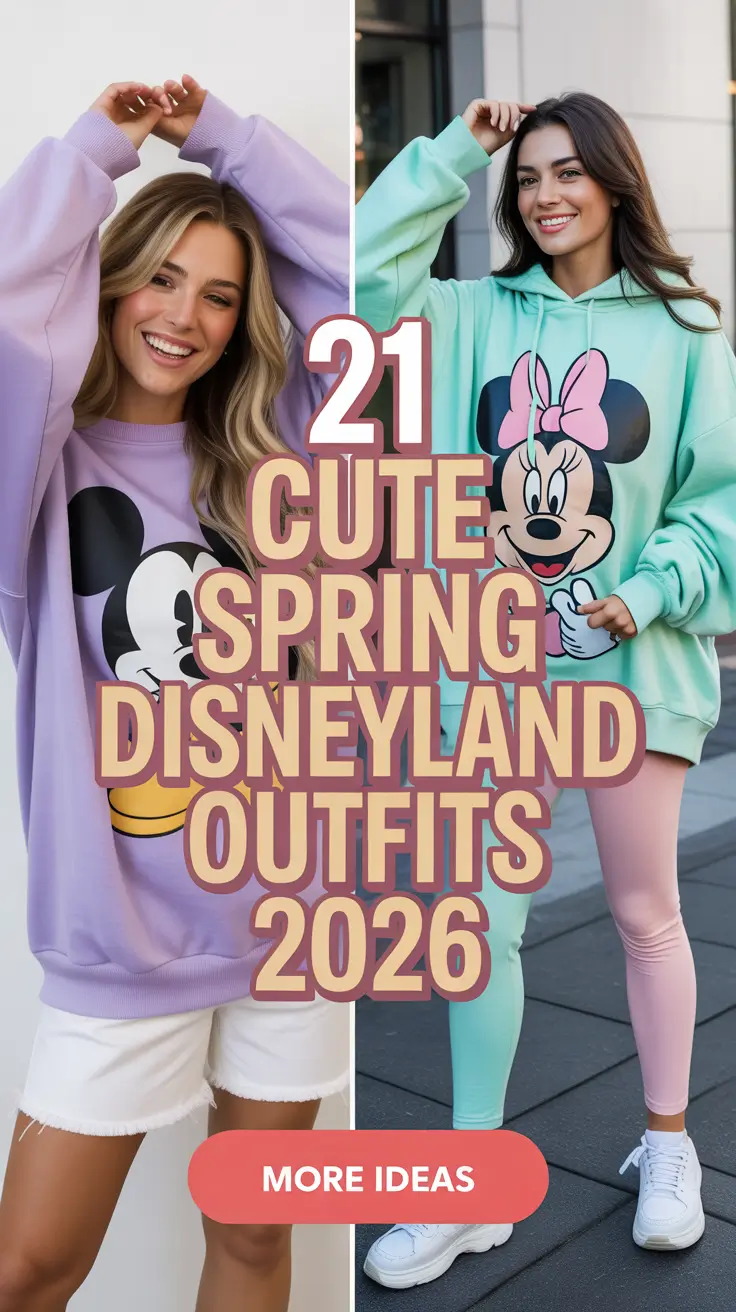 Cute Spring Disneyland Outfits 2026 - Casual Aesthetic Ideas for Women