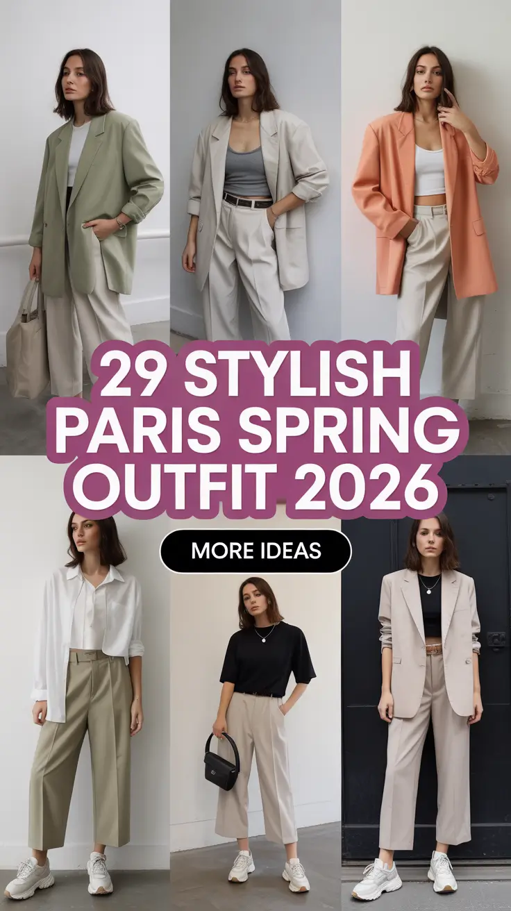 Stylish Paris Spring Outfit 2026 - Paris Spring Outfit Ideas 2026 and ...