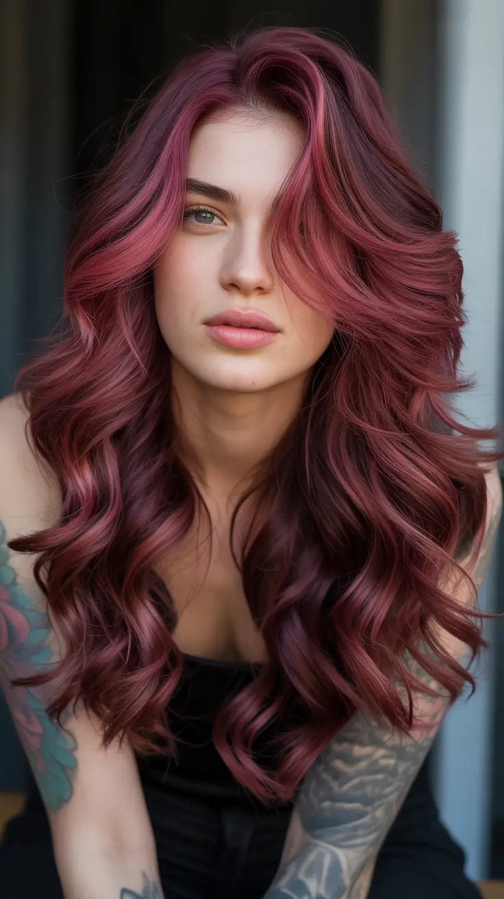 Elegant Spring Maroon Hair Color 2026 - Burgundy Ombre Ideas for Spring