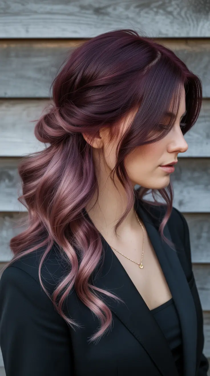 Elegant Spring Maroon Hair Color 2026 - Burgundy Ombre Ideas for Spring